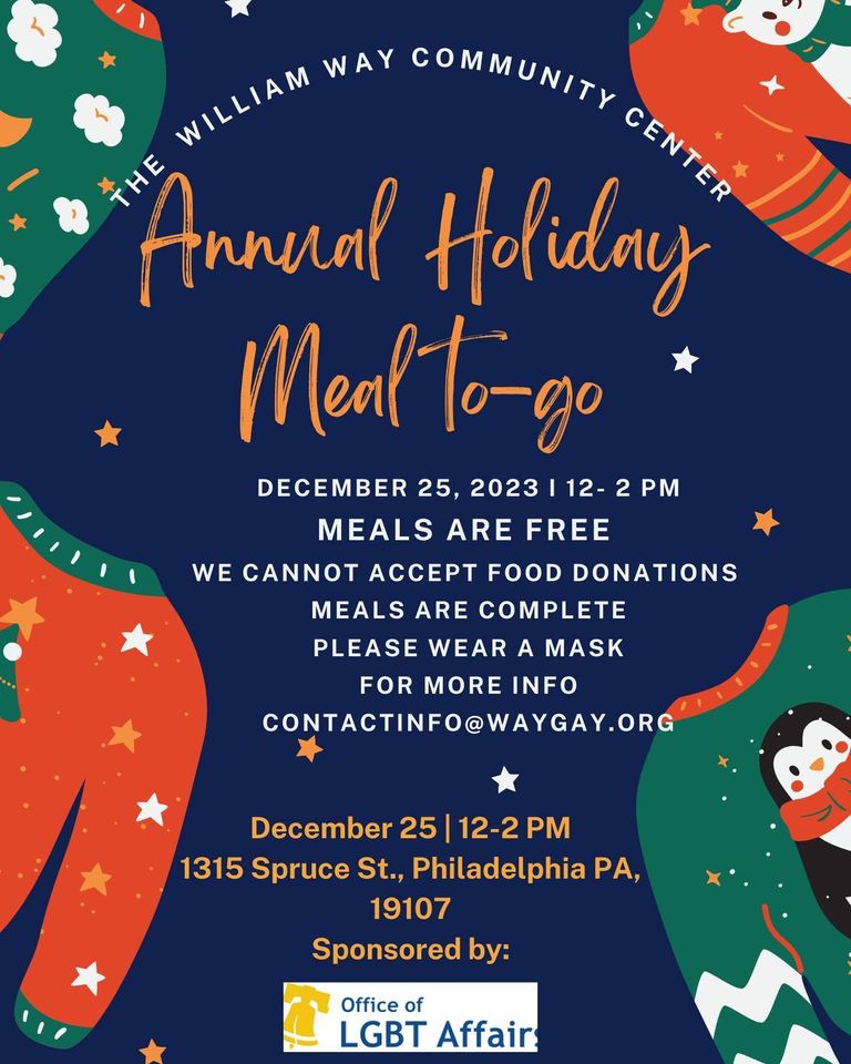 William Way Community Center Annual Holiday Meal To-Go | Philly Loves ...