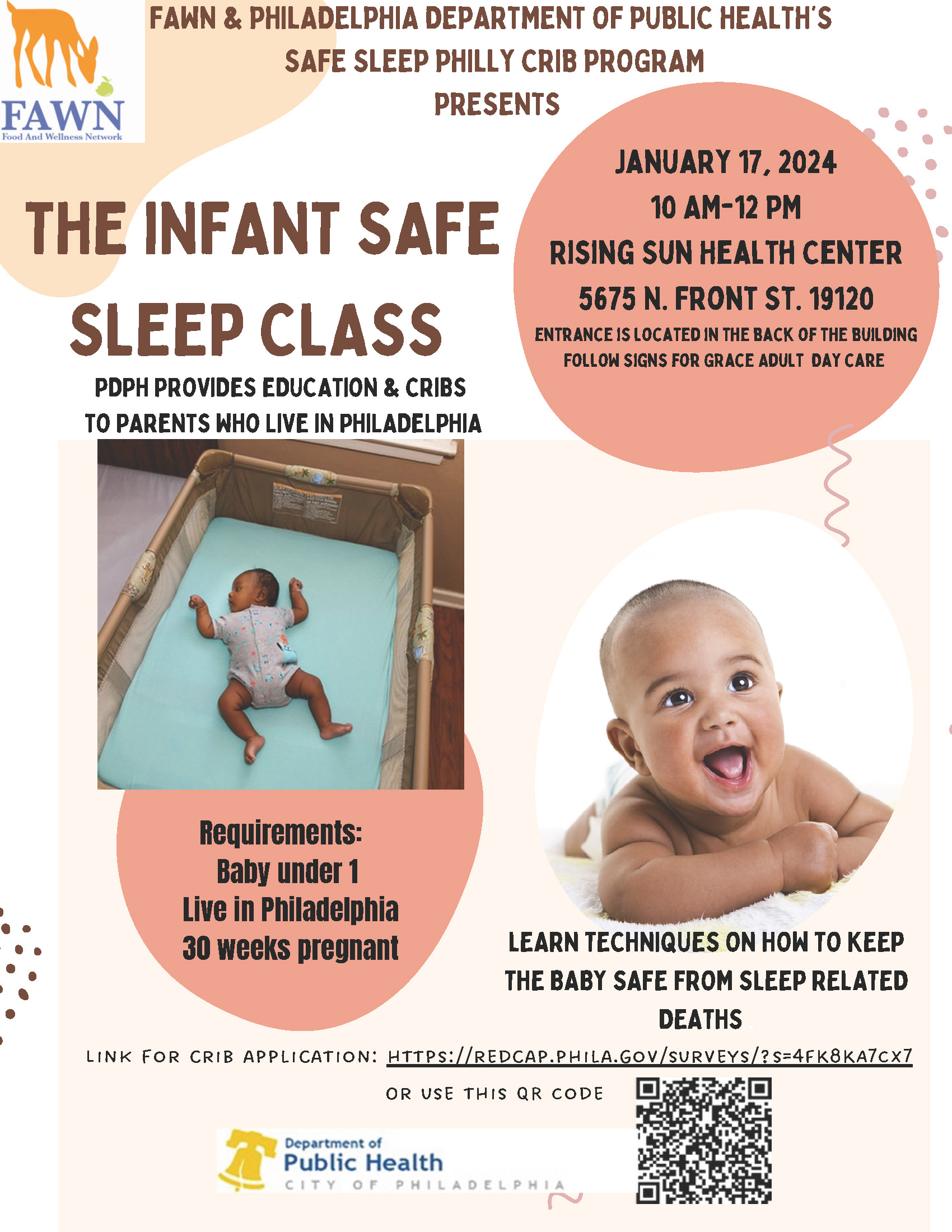 Infant Safe Sleep Class with FAWN | Philly Loves Families