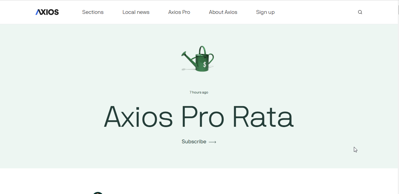 Axios Pro Rata - Features, Reviews, Alternatives | VC Stack
