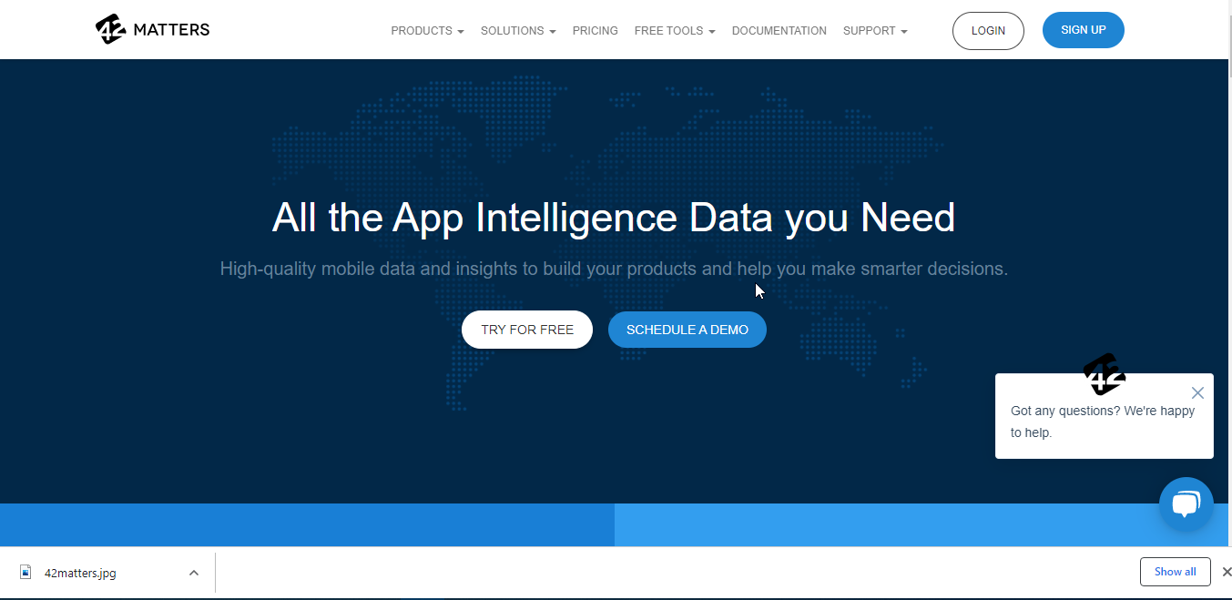 42matters - Features, Reviews, Alternatives | VC Stack