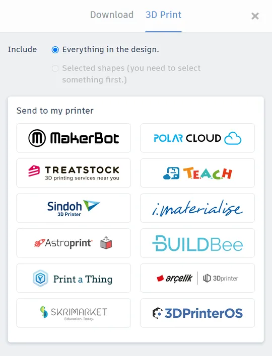 Tinkercad - 3D Print Design Software - 3DPrinterOS | 3D Printer Management Software