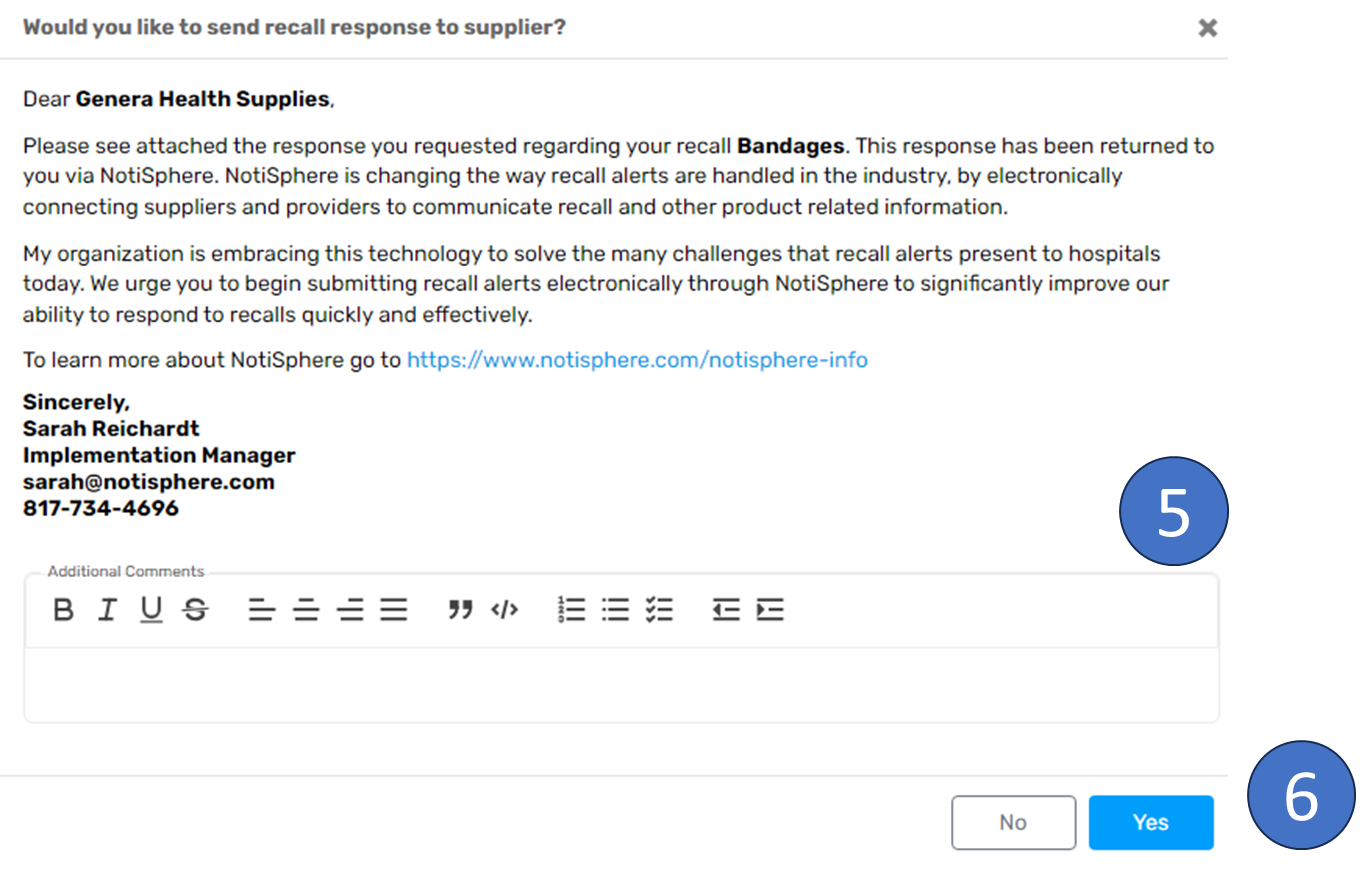 Sending Responses and Completing a Recall - Providers