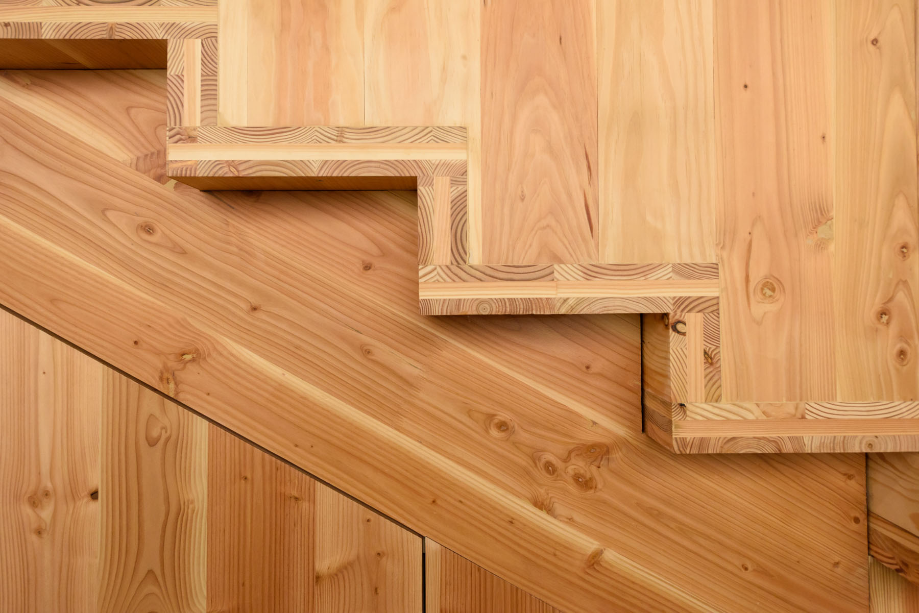 Xylotek - douglas fir CLT Auditorium Stairs - Arup London