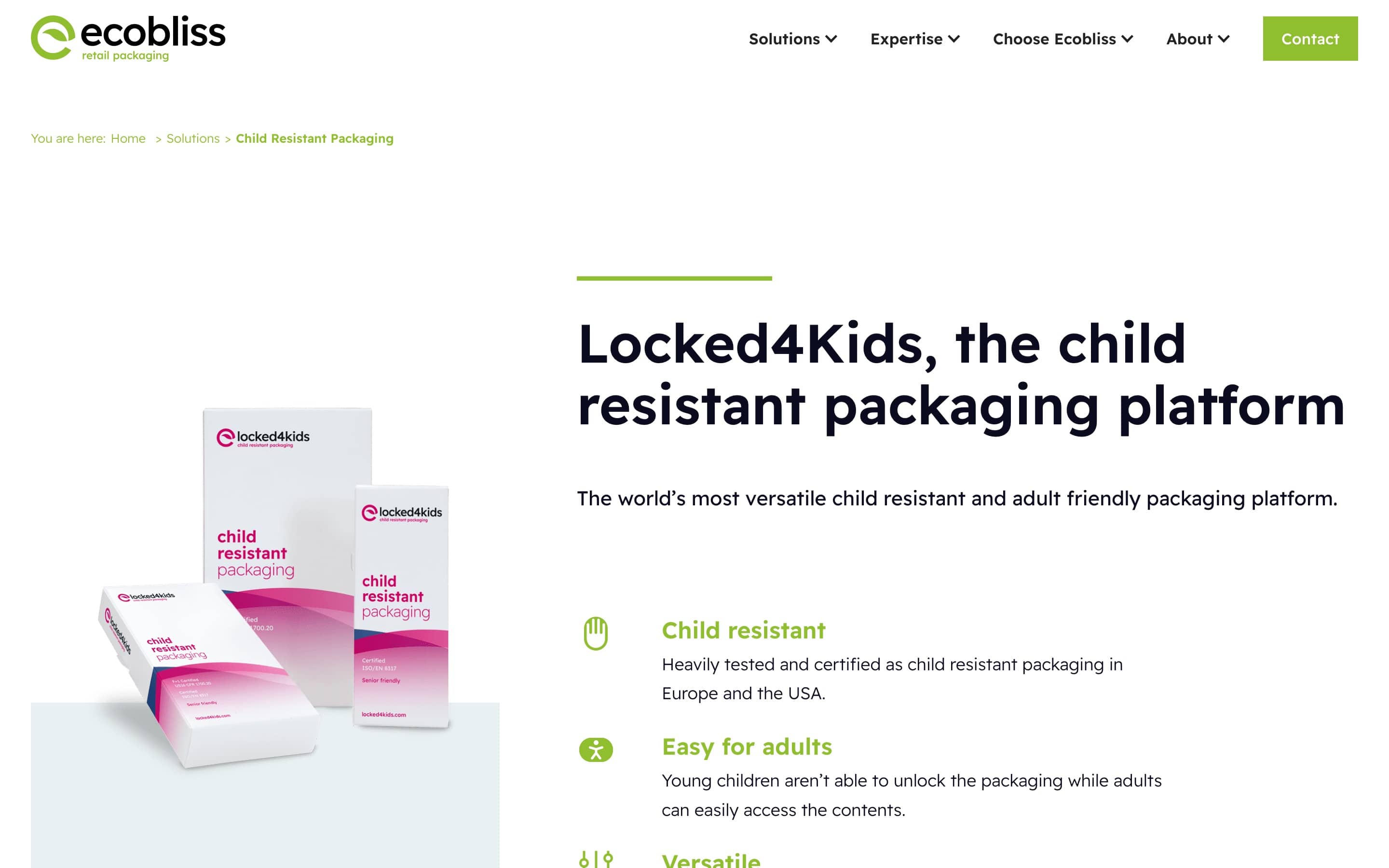Child Resistant Packaging | Ecobliss Retail Packaging