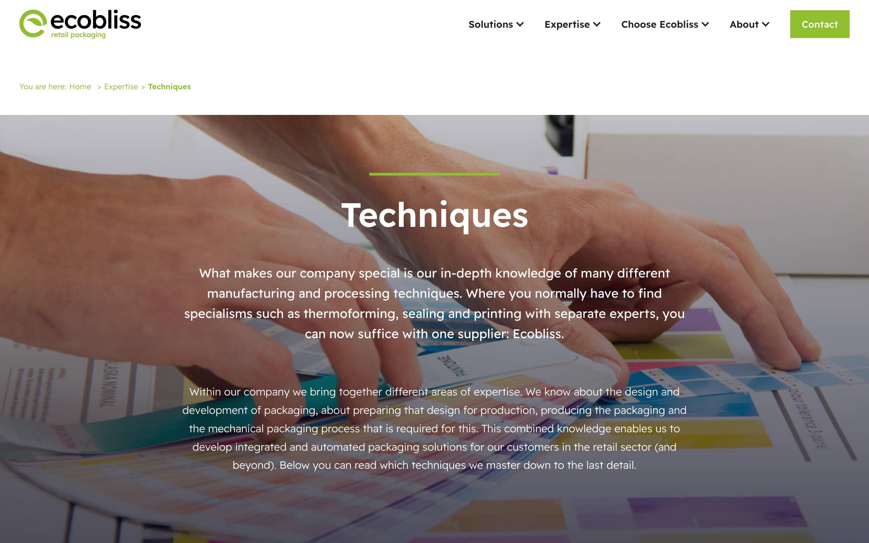 Techniques | Ecobliss Retail Packaging