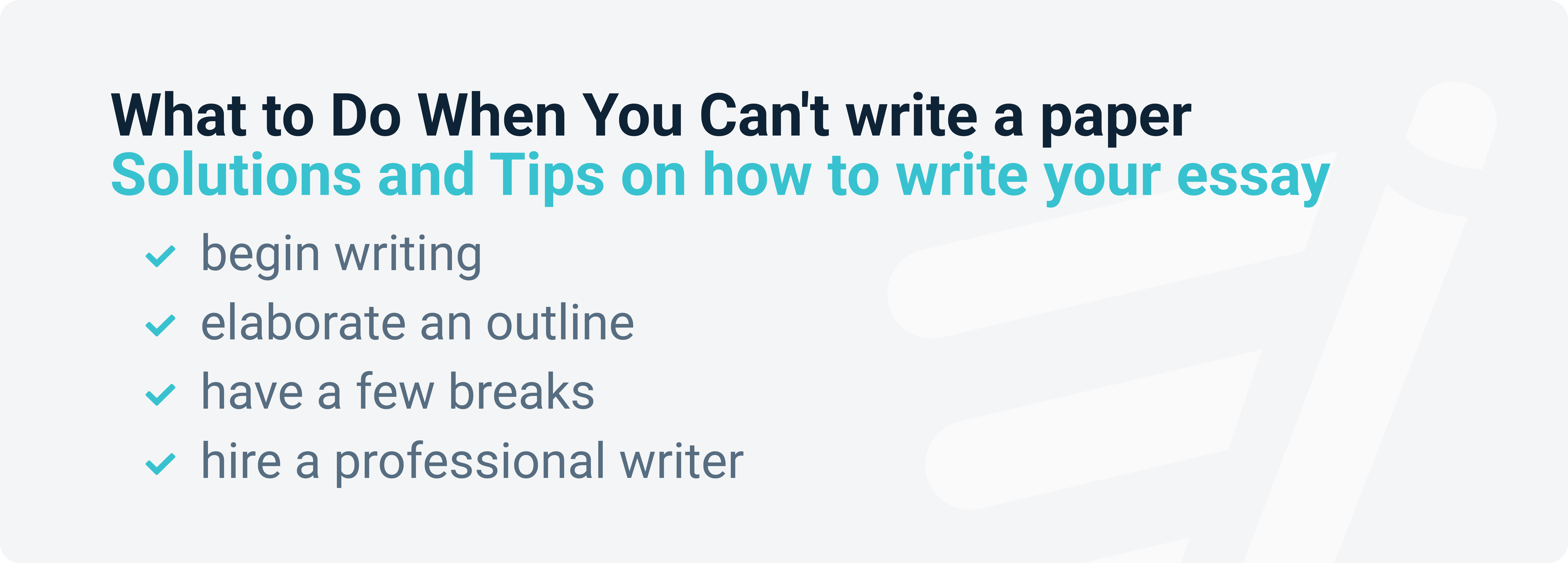 What Do I Do If I Can't Write My Paper? | NoCramming