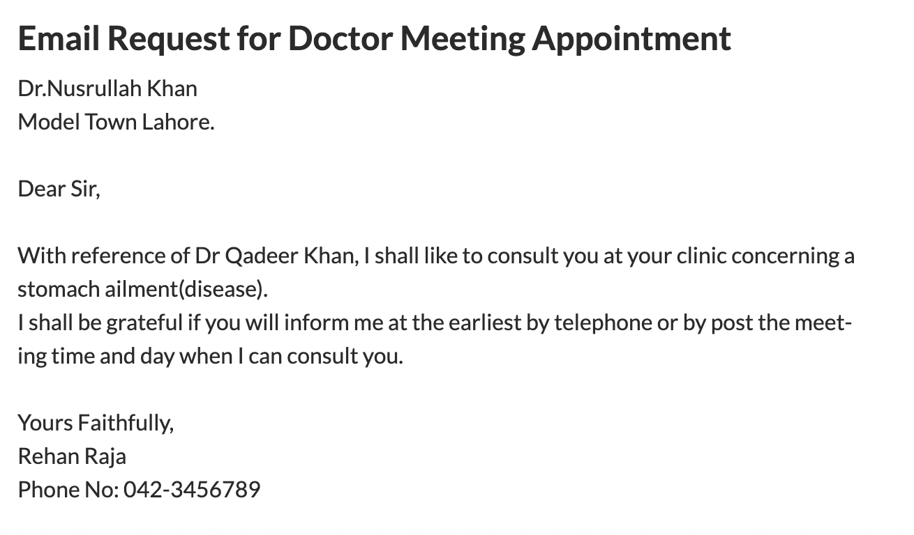 How to Request an Appointment: 8+ Email Examples