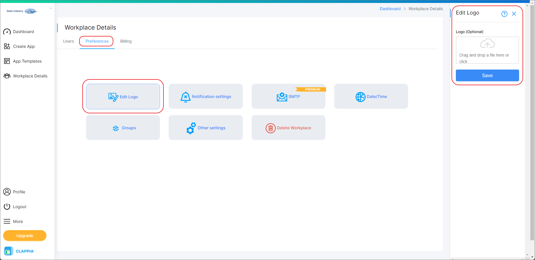 Workplace Settings | Clappia
