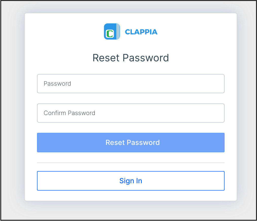 Reset Password | Clappia