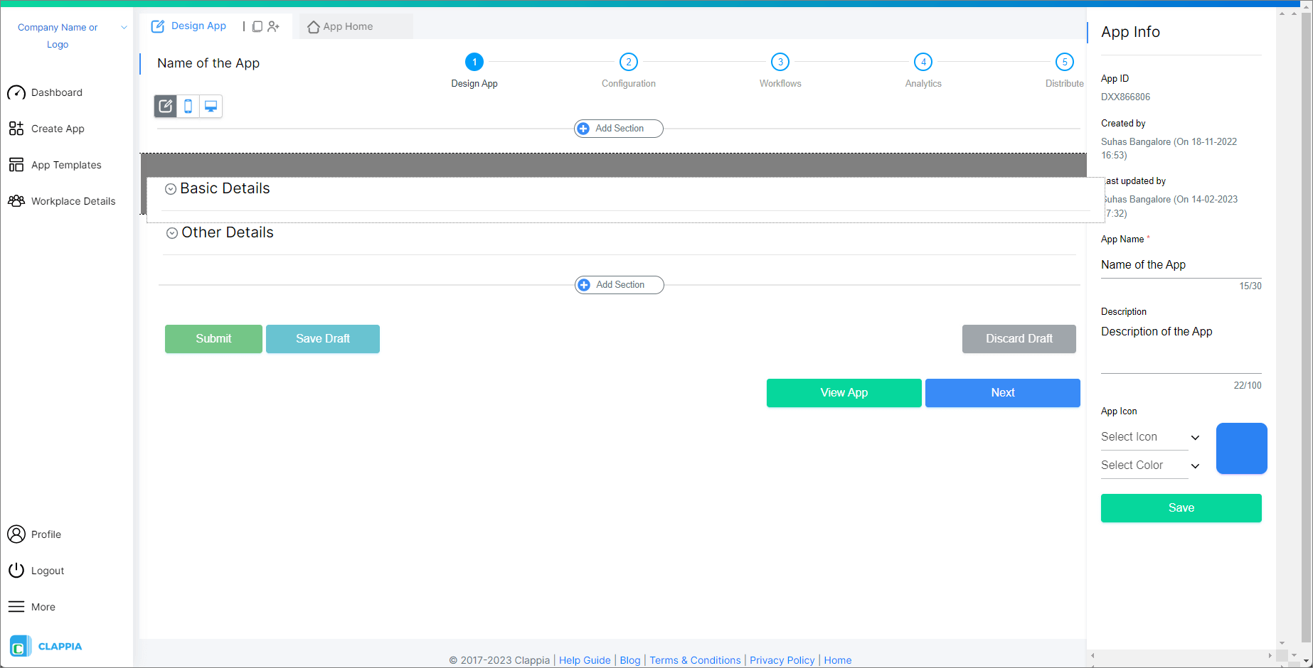 Sections - Basic, Conditional, Copyable | Clappia