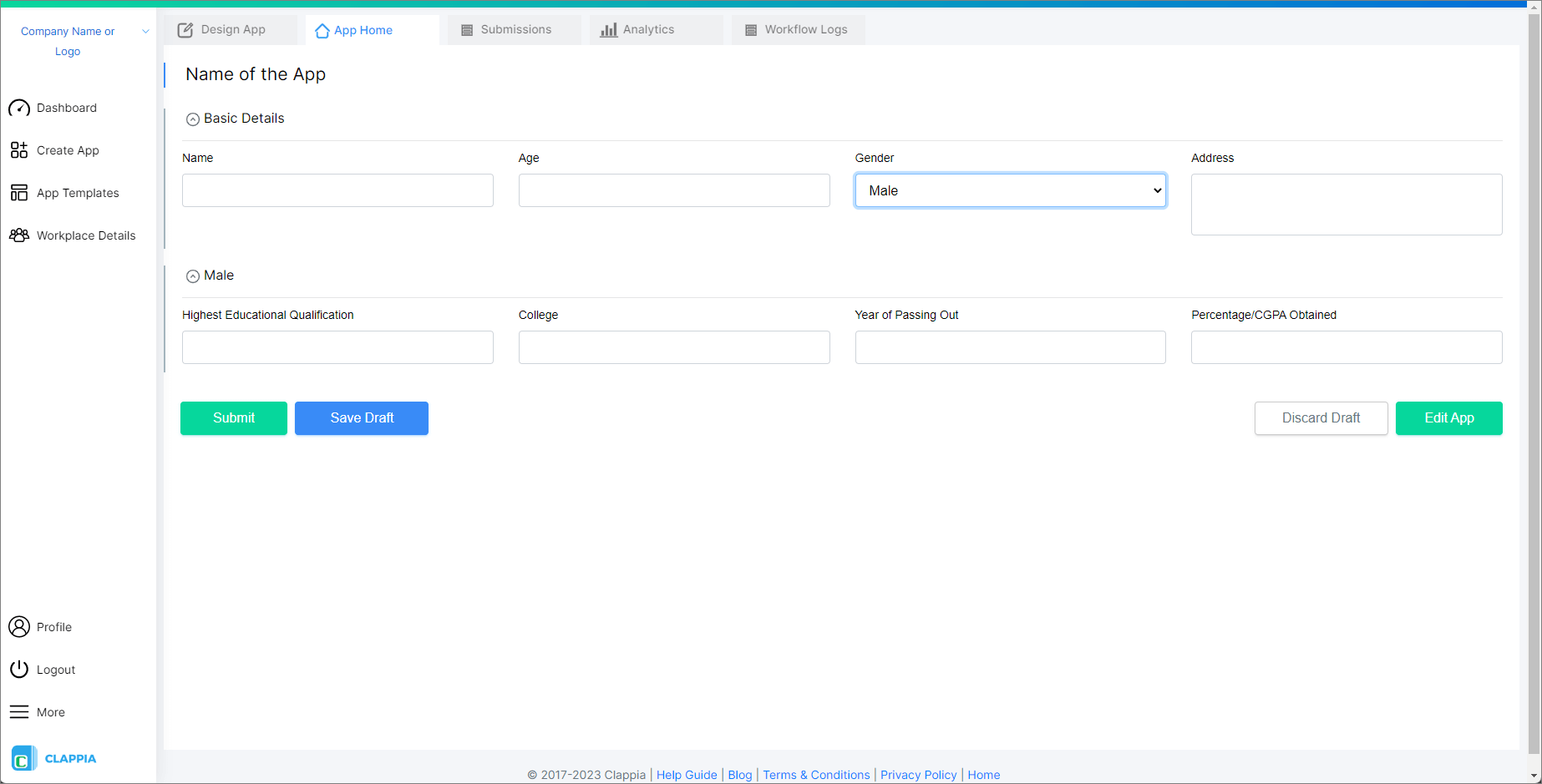 Sections - Basic, Conditional, Copyable | Clappia