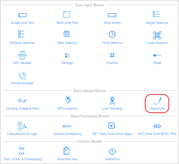 Signature Block | Clappia