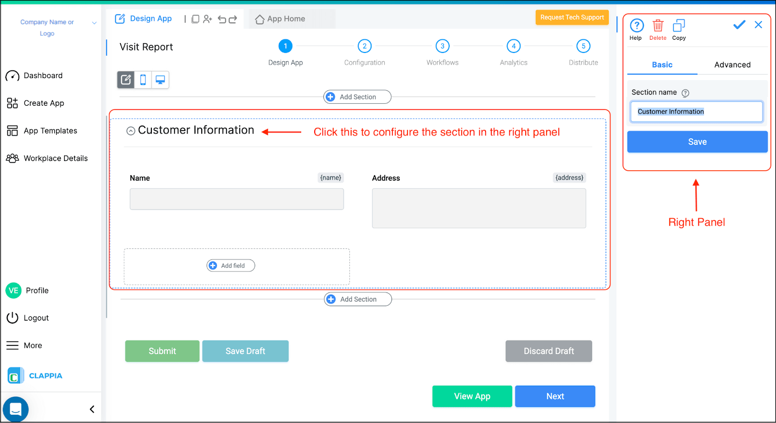 App designer components | Clappia
