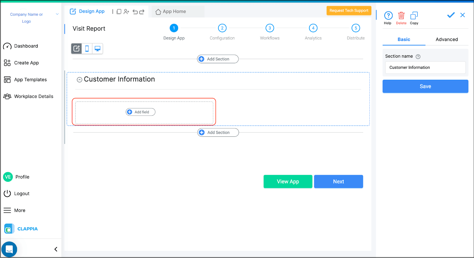 App designer components | Clappia