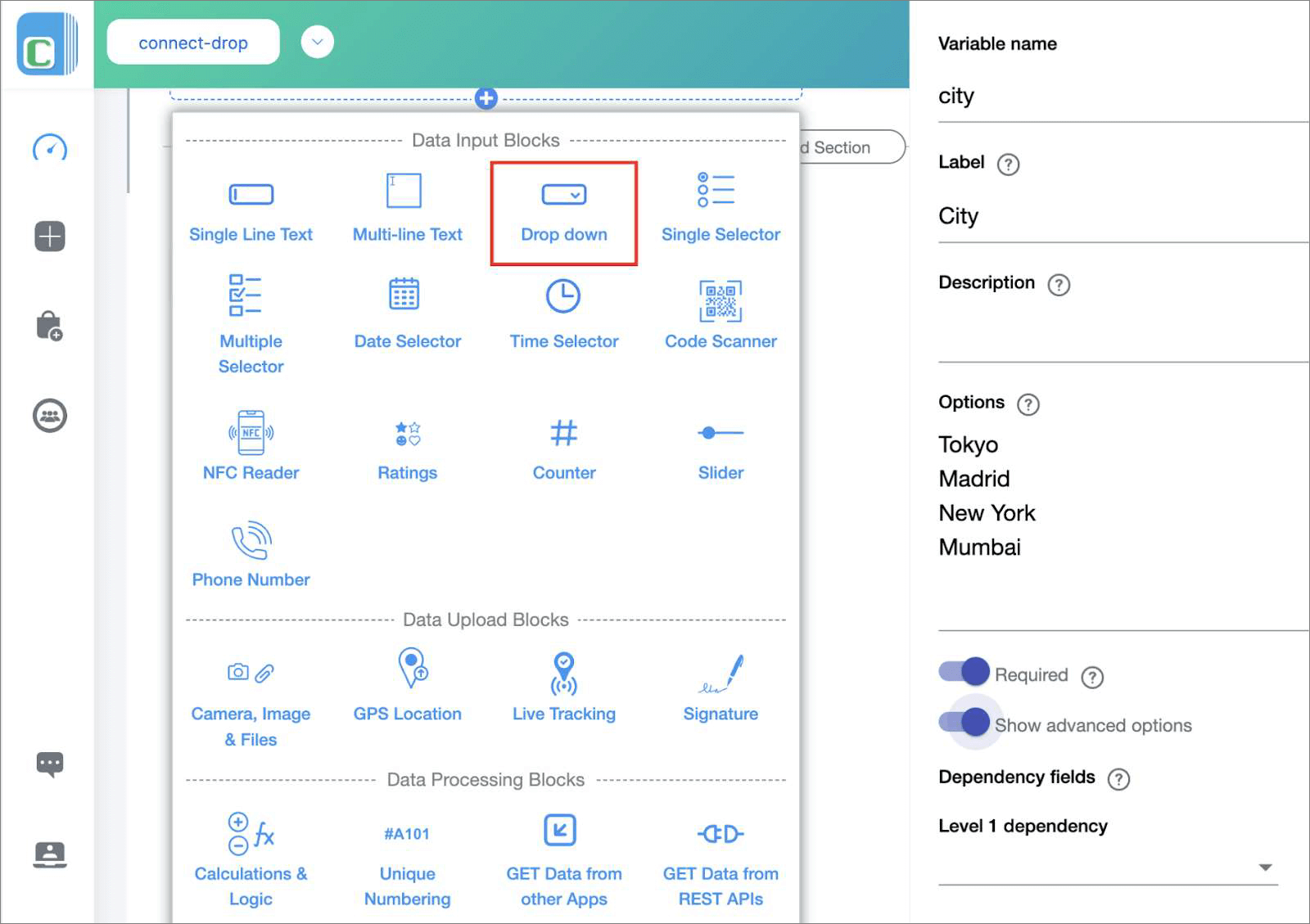 Microsoft Forms Alternative with Connected Dropdowns - Clappia