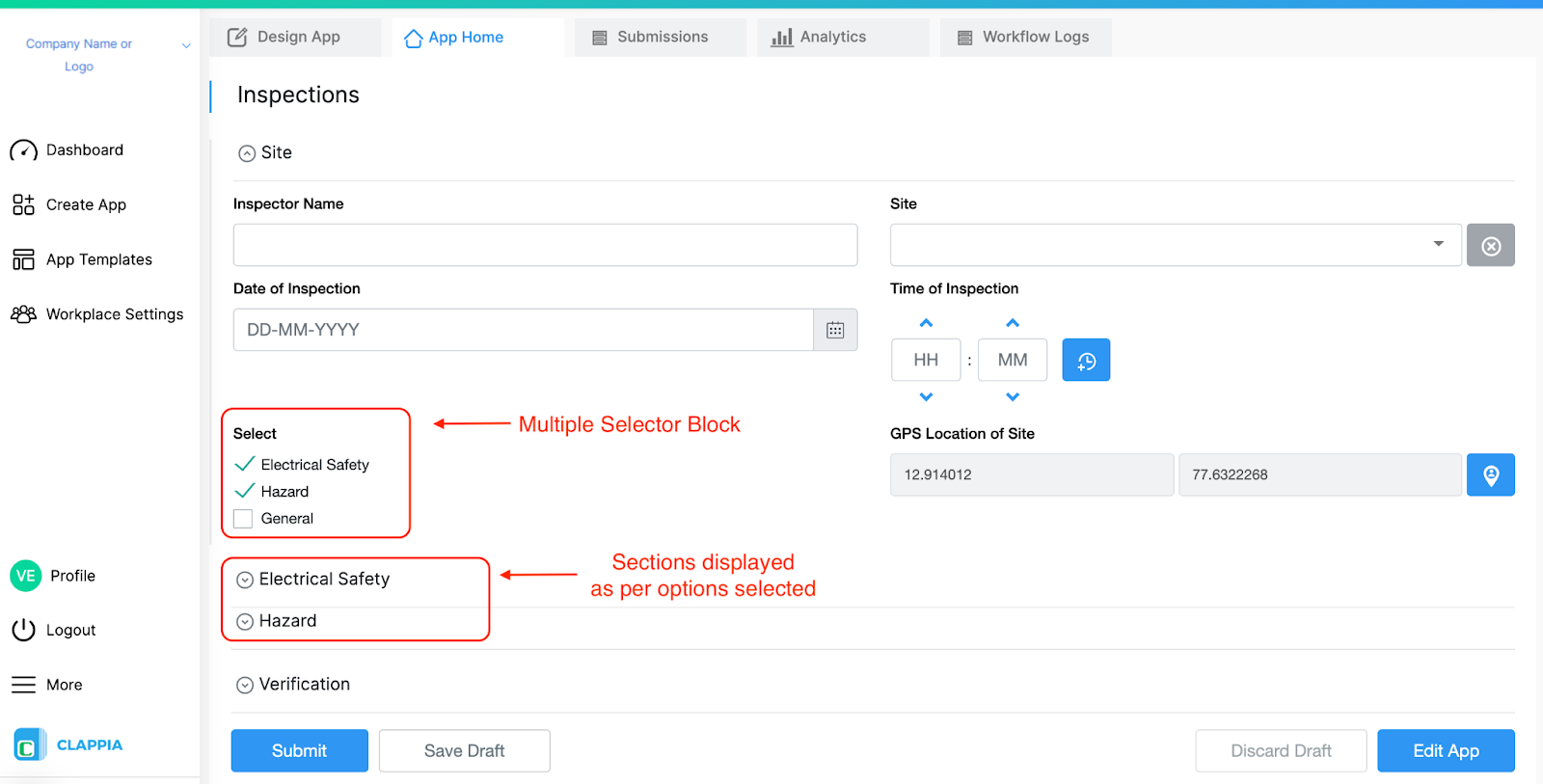 How to put conditions with Multiple selections in checkbox | Clappia