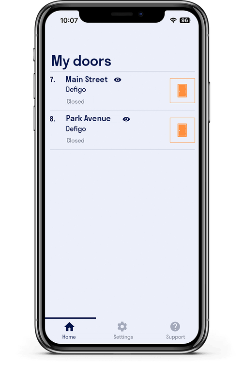Defigo Mobile Access - app, keyfob, access cards, GSM telephone