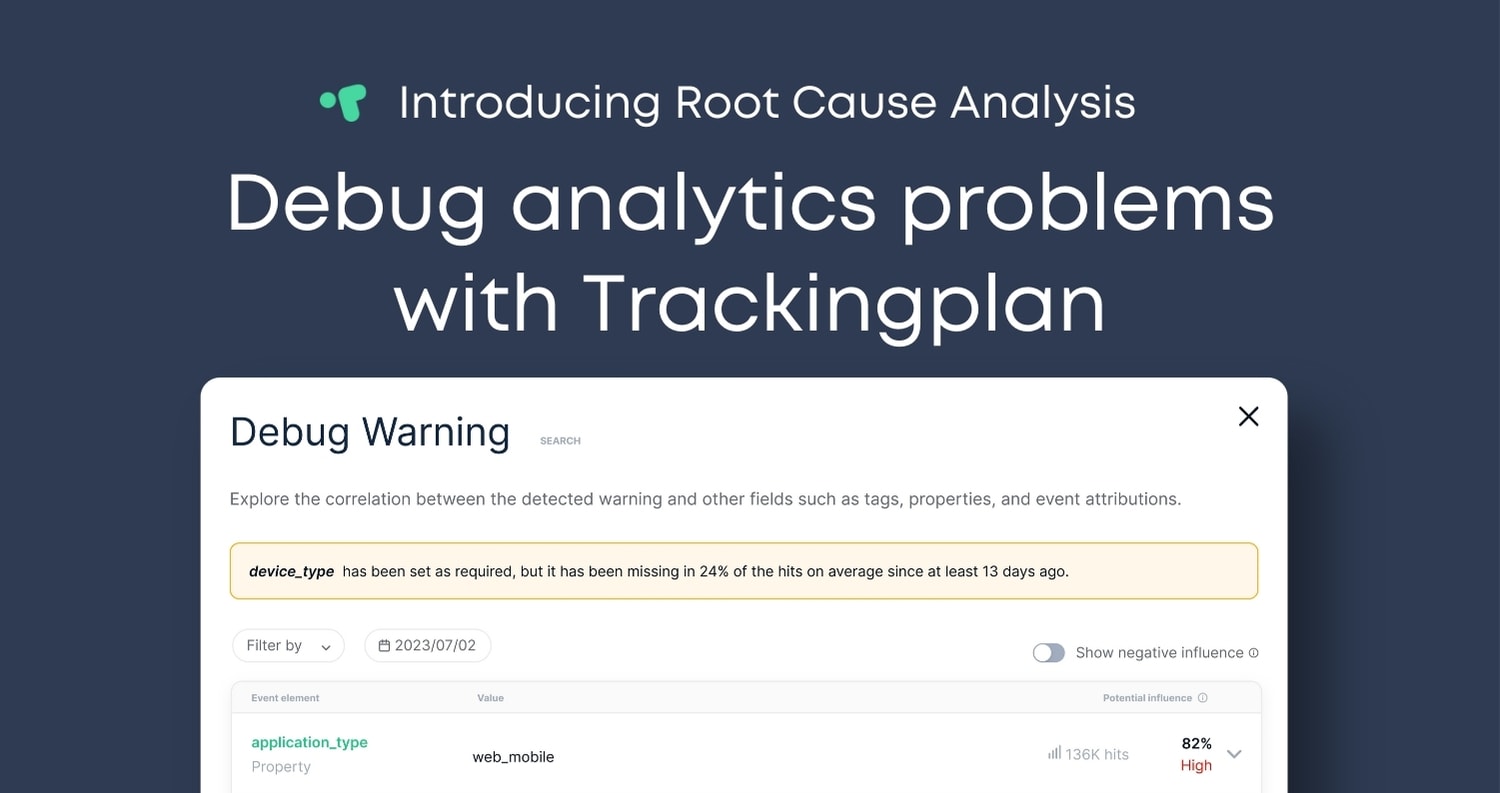Debug Analytics Problems with Trackingplan