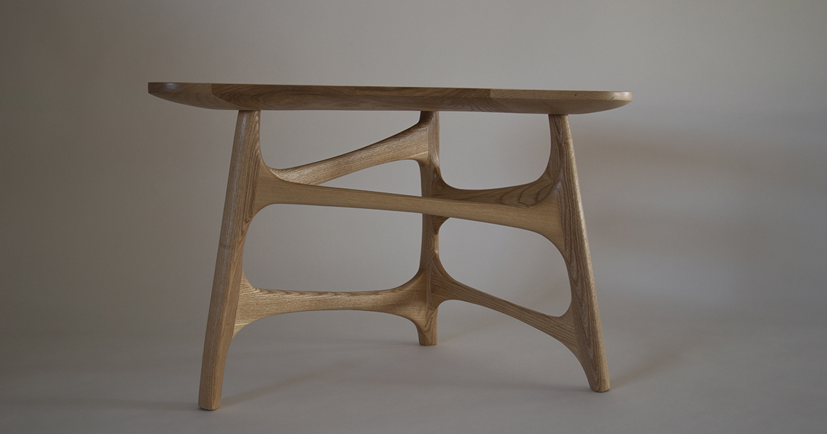 Ash side table - 'Hollow' series - Tenon Architecture