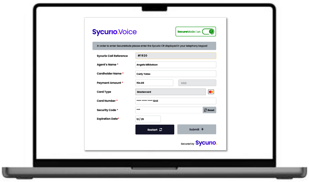 PCI DSS Compliant Secure Payment Experiences | Sycurio