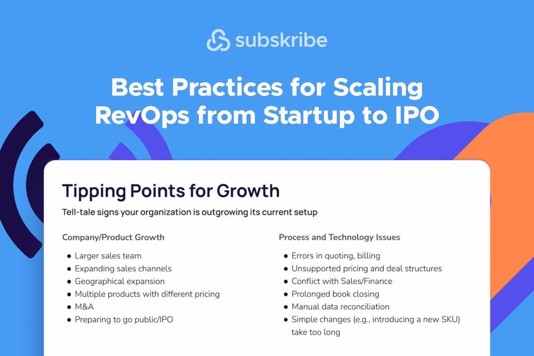 Best Practices for Scaling RevOps from Startup to IPO | Subskribe