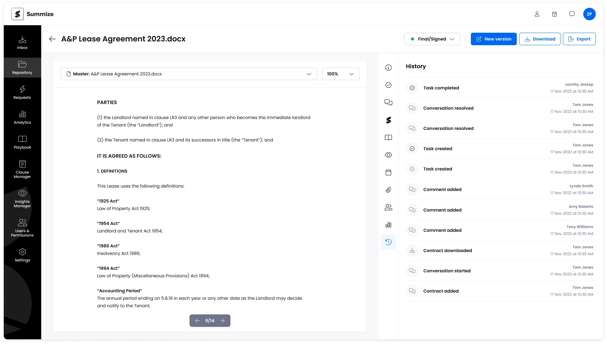 Contract Reviews & Contract Review Software - Summize