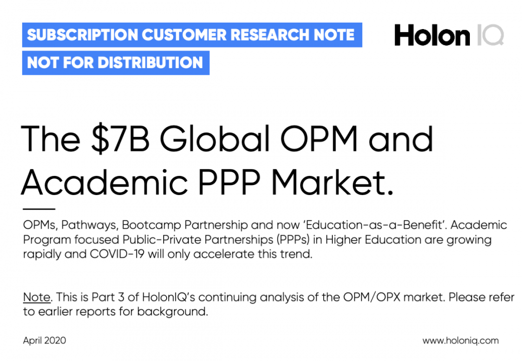 The $7B Global OPM and Academic PPP Market
