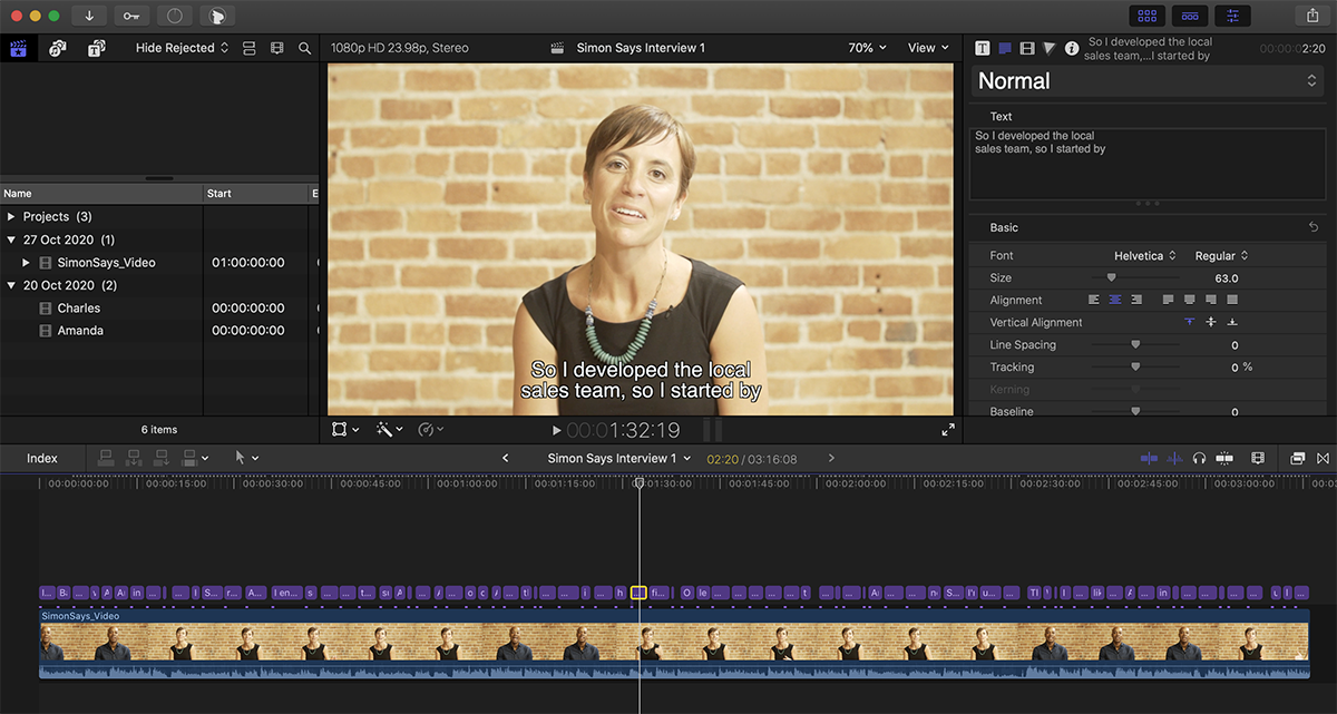 How to subtitle/caption your Final Cut Pro X (FCPX) project/timeline ...