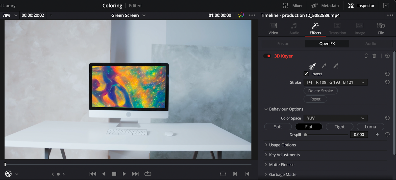 DaVinci Resolve Green Screen: How to Edit Footage & How to Remove