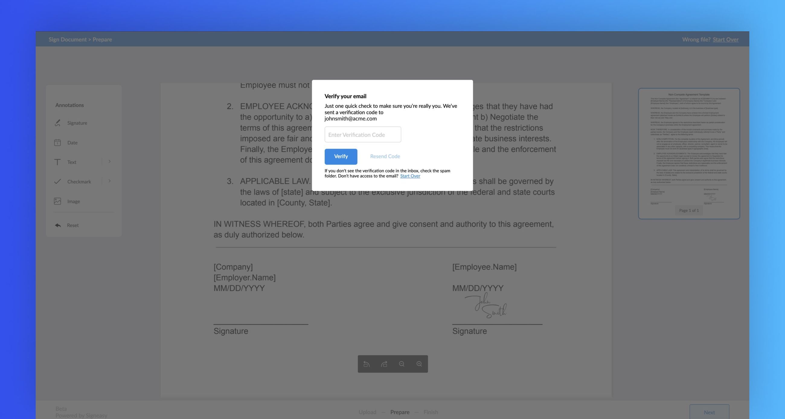 Sign PDFs Online for free with Electronic Signature