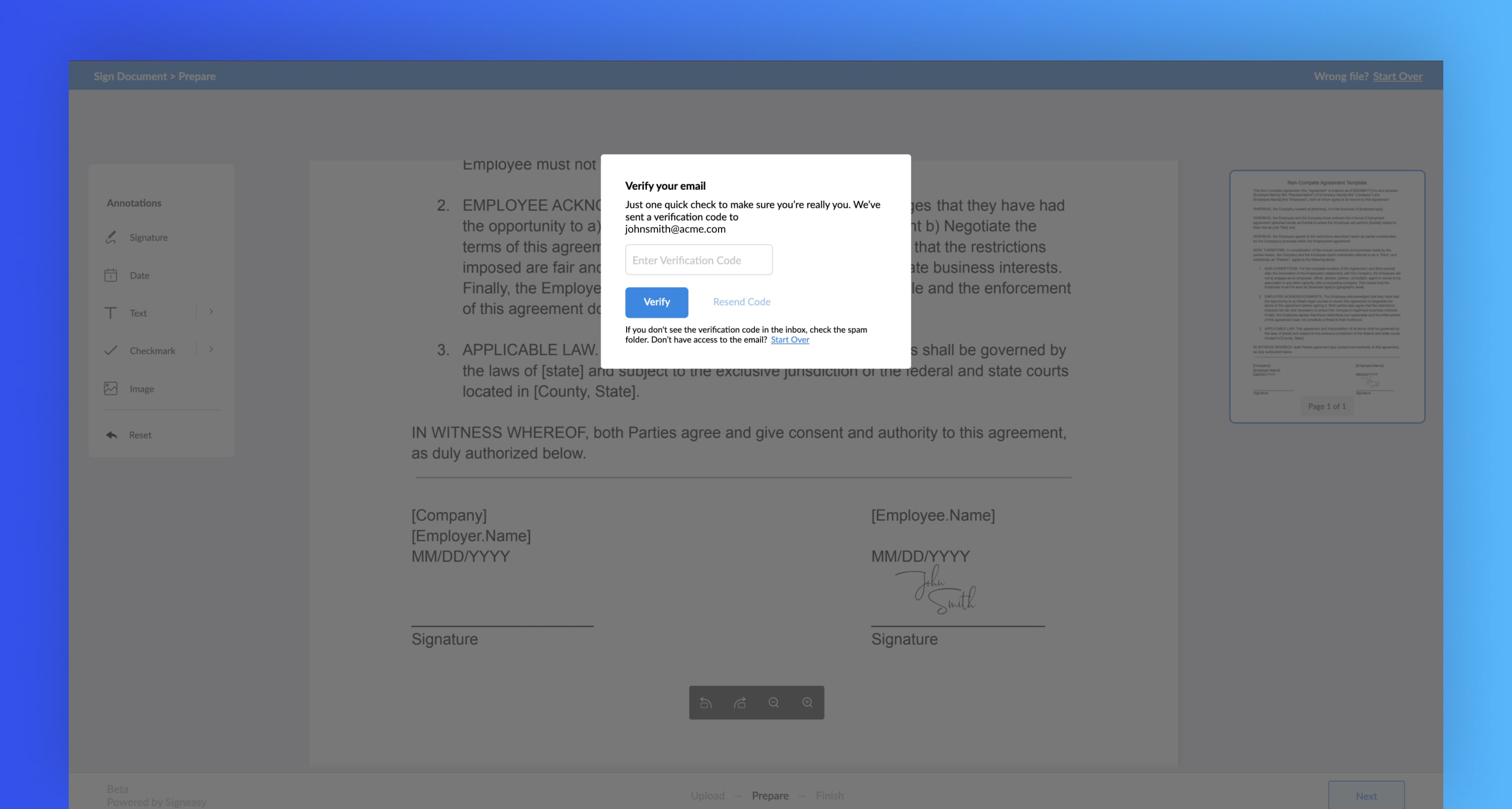 Sign PDFs Online for free with Electronic Signature