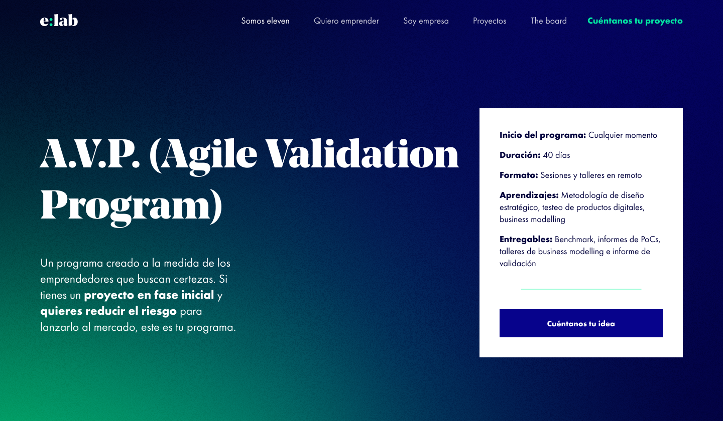 Agile Validation Program | Eleven:Lab