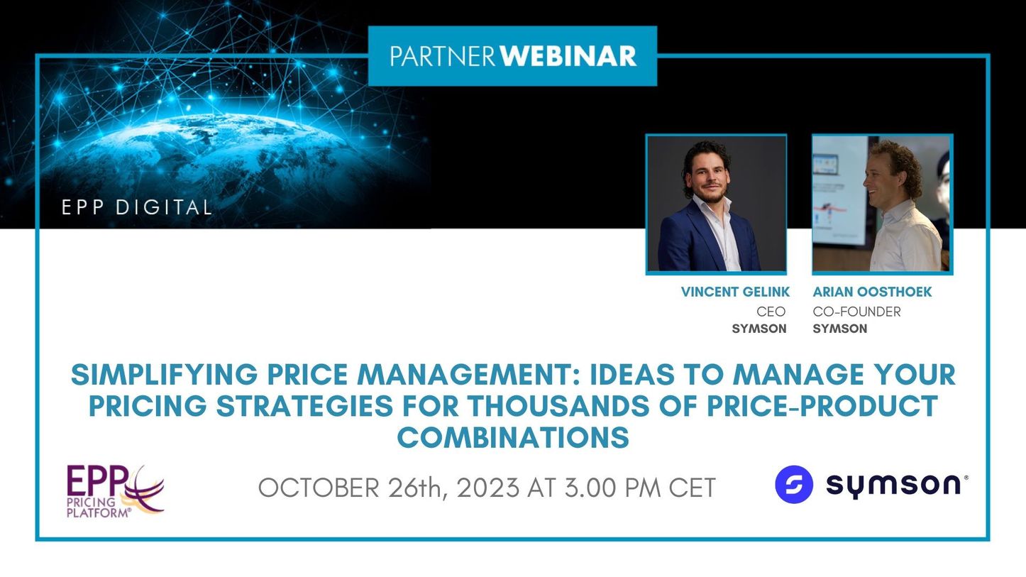SYMSON and EPP Webinar : Simplifying Price Management