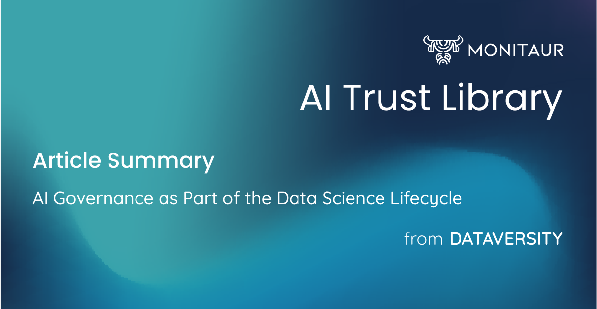 AI Governance as Part of the Data Science Lifecycle