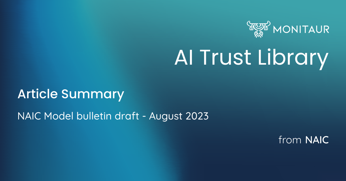 NAIC model bulletin draft on the use of artificial intelligence