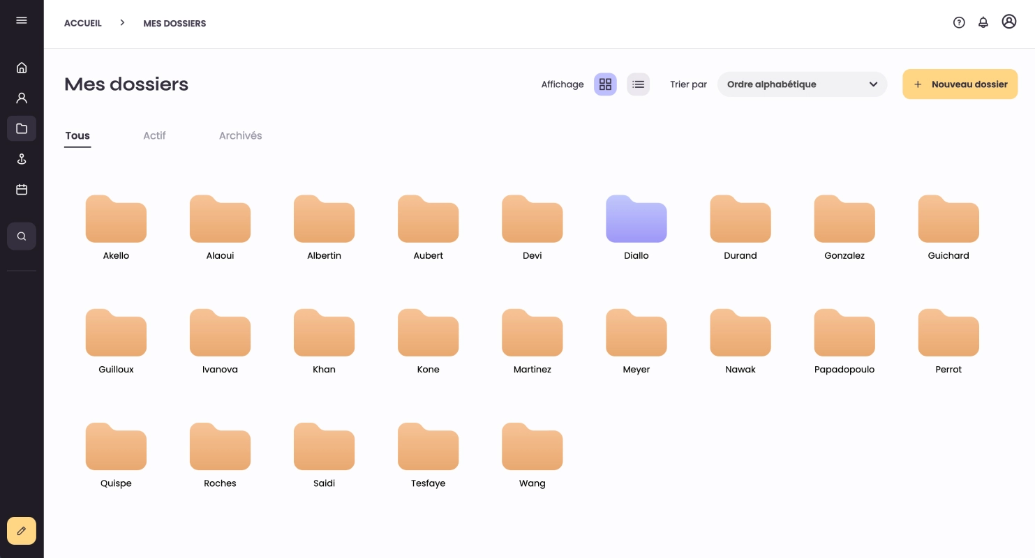 Replick - Organiser ses dossiers