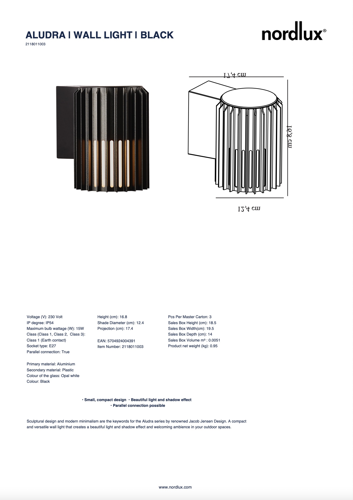 Aludra Wall Light | Allera Light