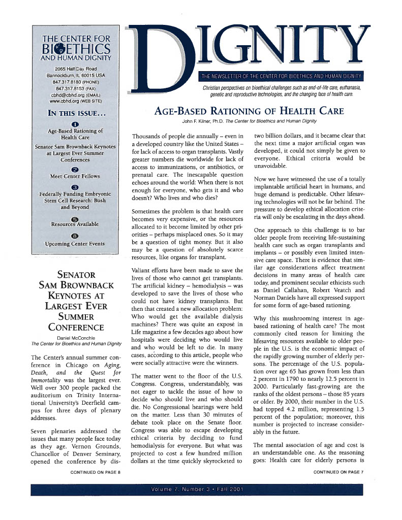 Center for Bioethics & Human Dignity