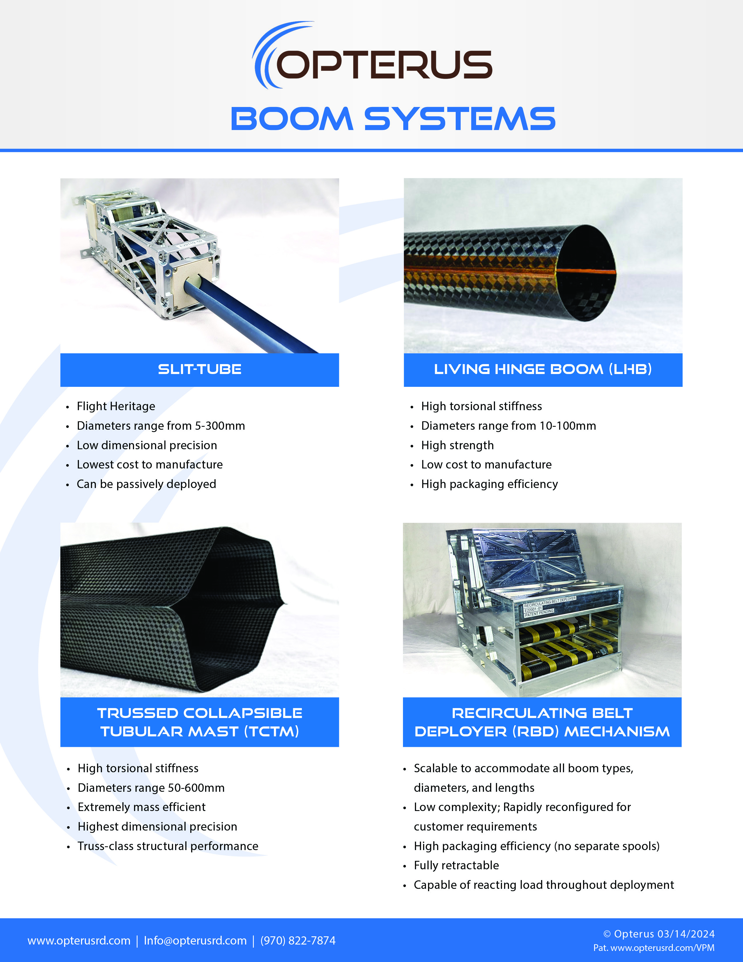 Opterus Product Slit Tube Boom