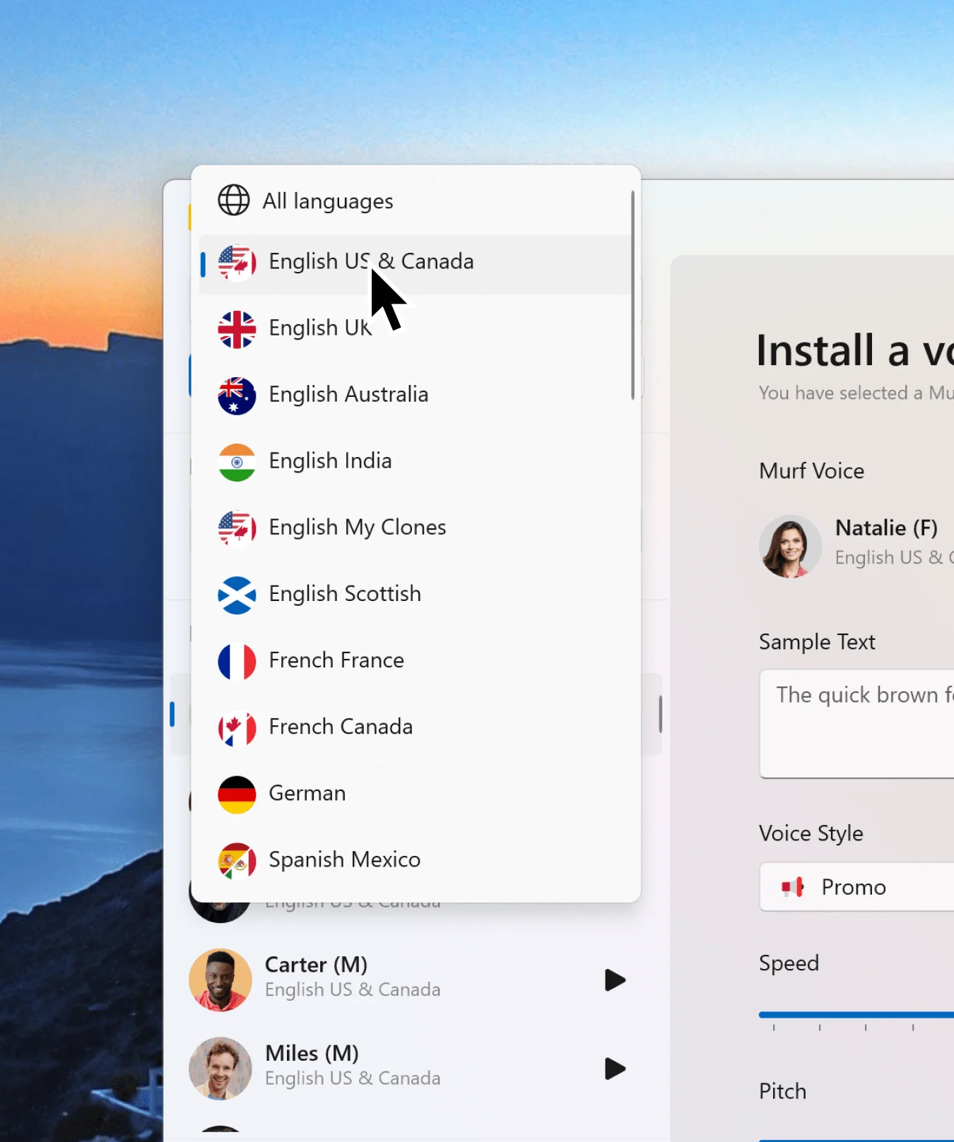 Download and Install Murf AI voices for Windows