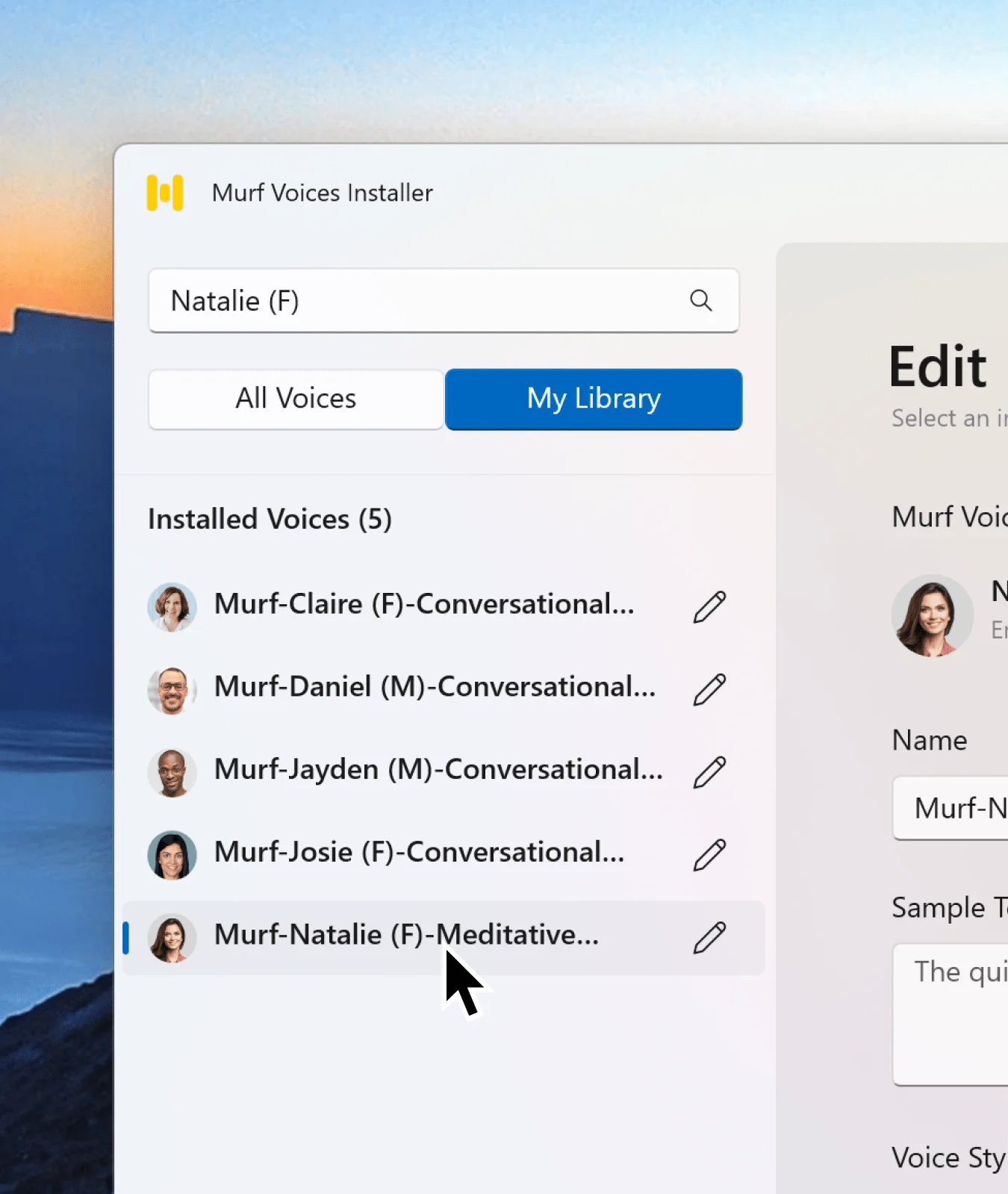 Download and Install Murf AI voices for Windows