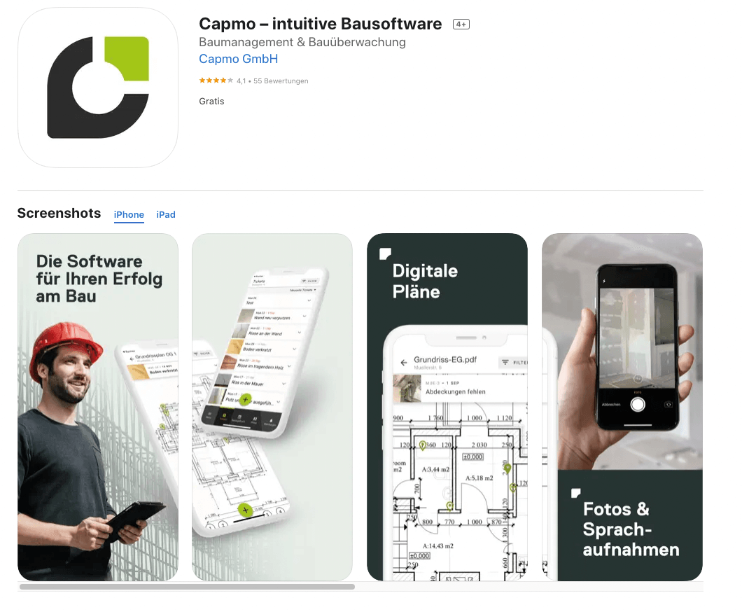 ⭐ Mängelerfassung App: mobil Baumängel erfassen - Capmo