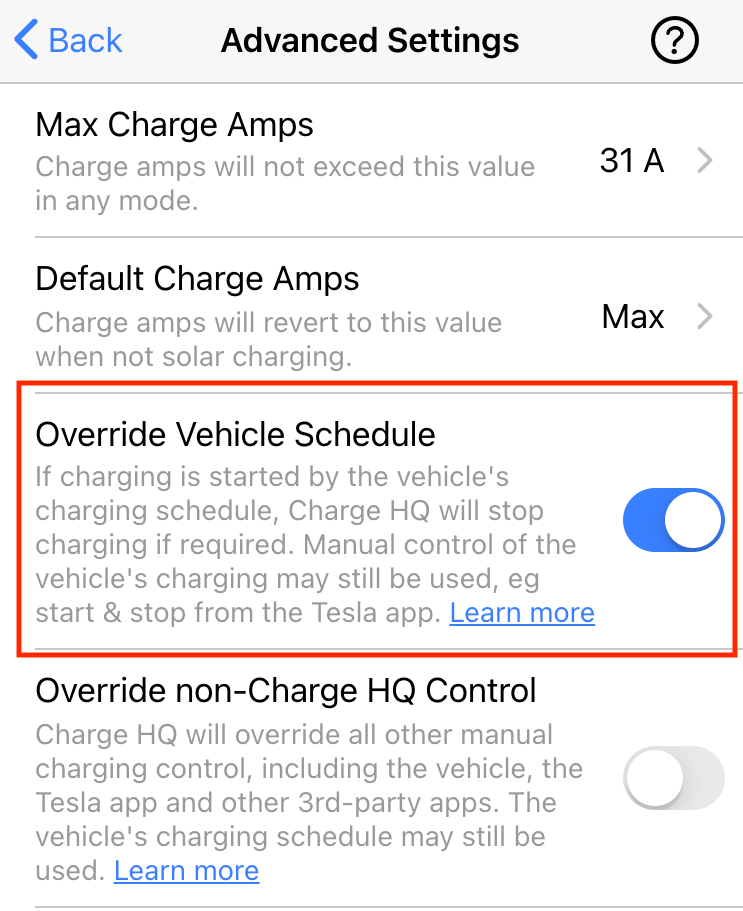 How to configure Tesla Scheduled Charging in combination with Charge HQ
