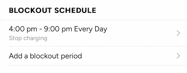Charge HQ - Scheduled Charging Settings