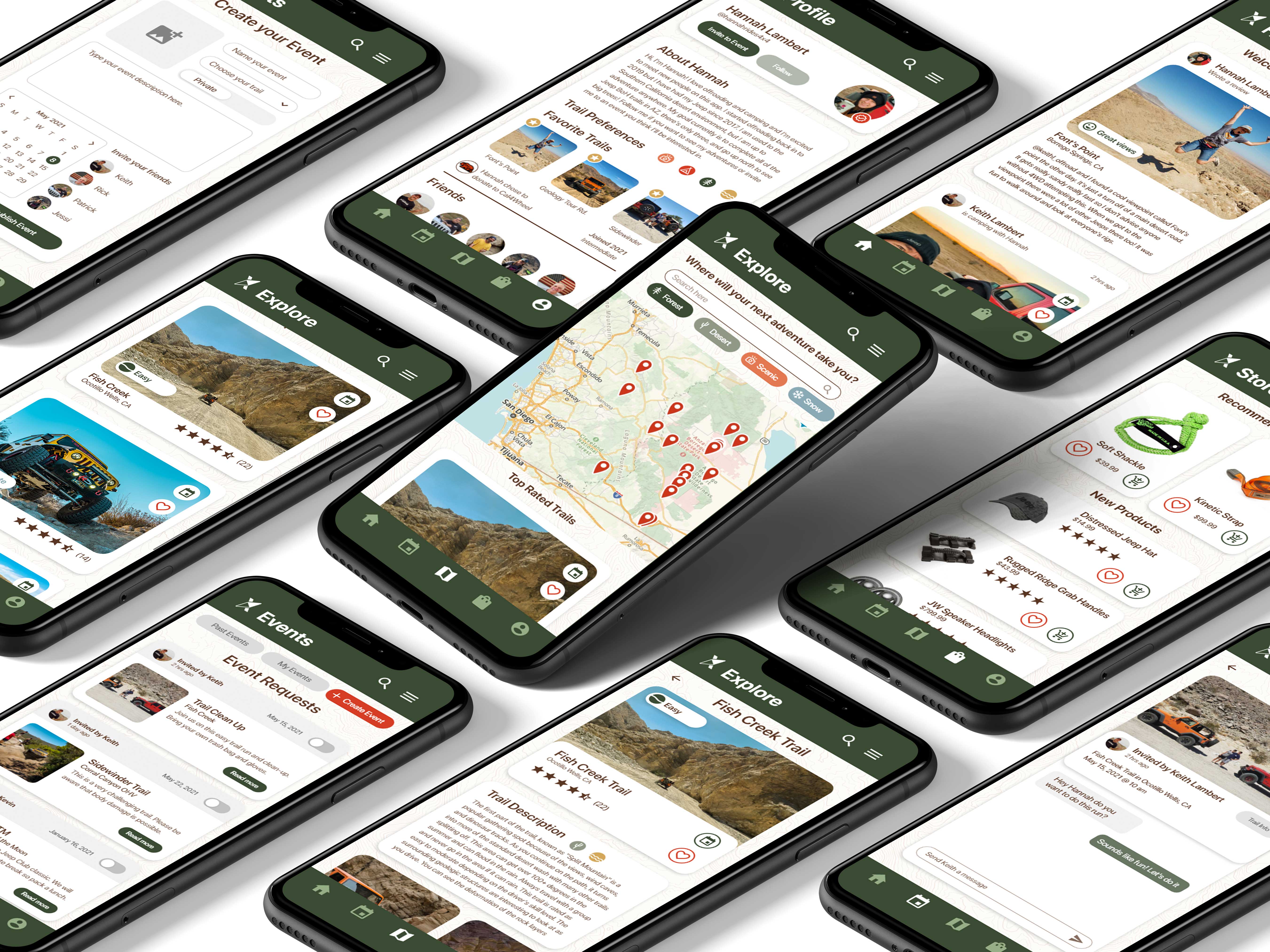 4x4 Expedition Offroading App | UX/UI | by Hannah Lambert Design
