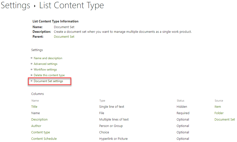 How to link document sets with Microsoft list items