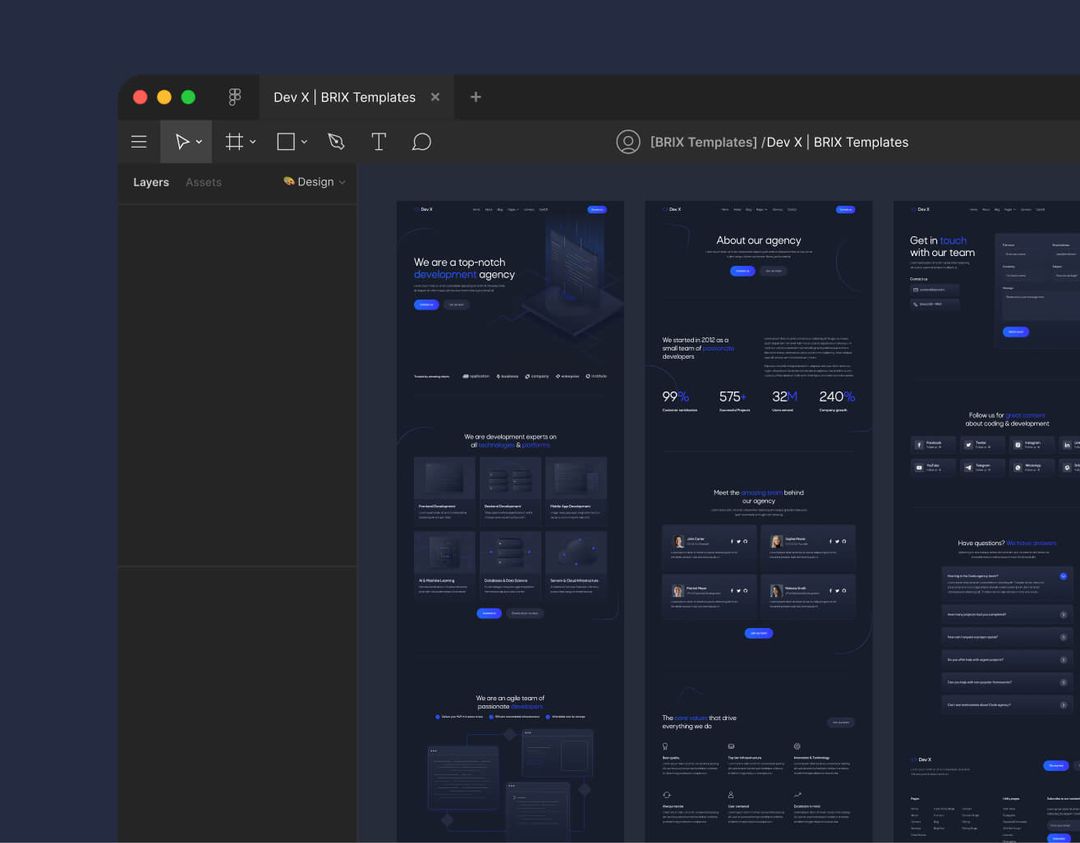 Dev X - Webflow Ecommerce website template