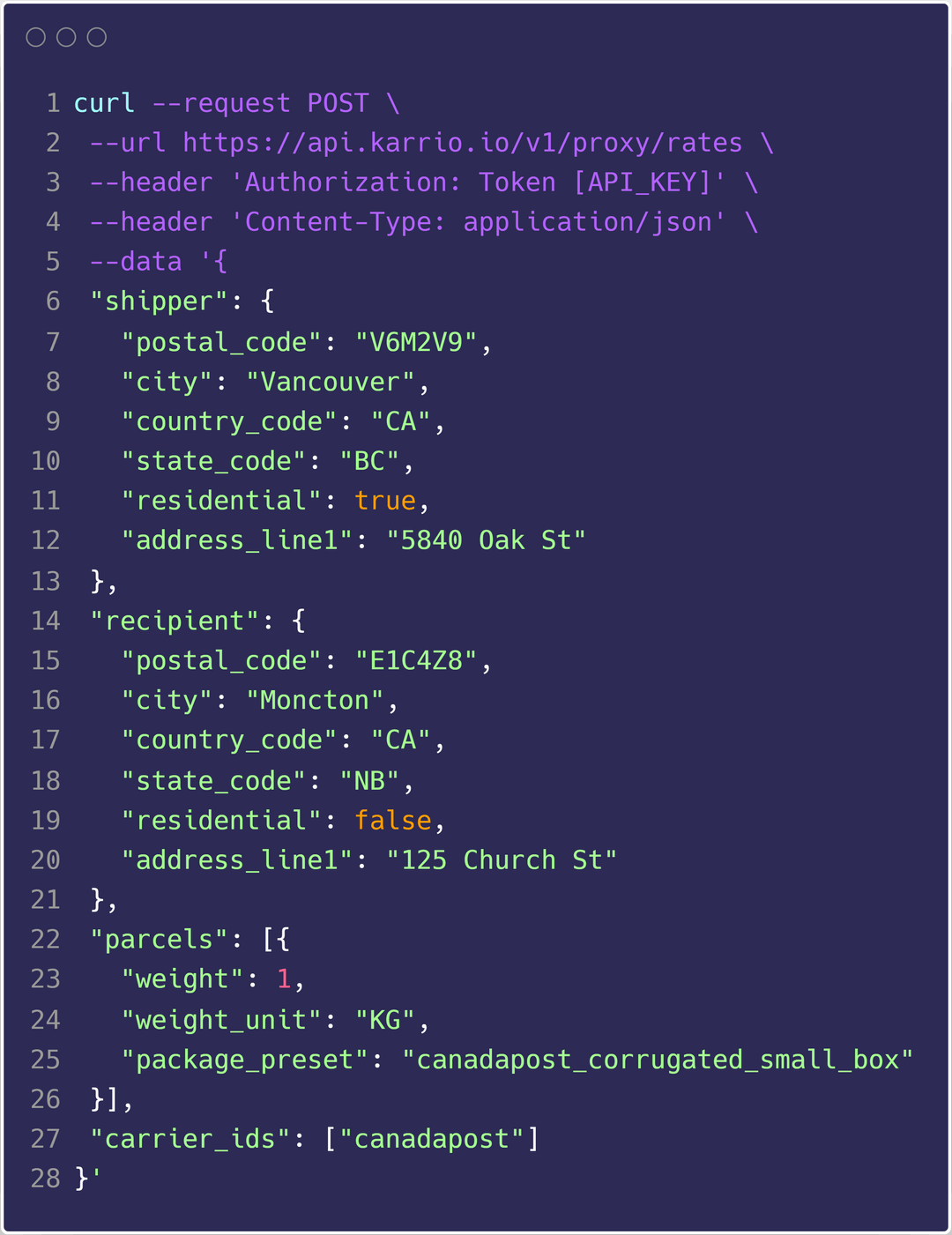 Open-source shipping API for platforms