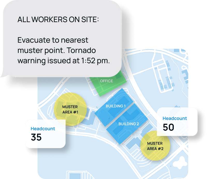 Evacuation mustering