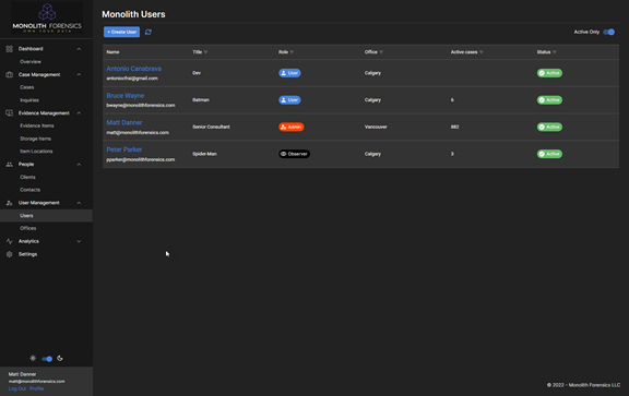 Monolith Forensics | Digital Forensics Case Management